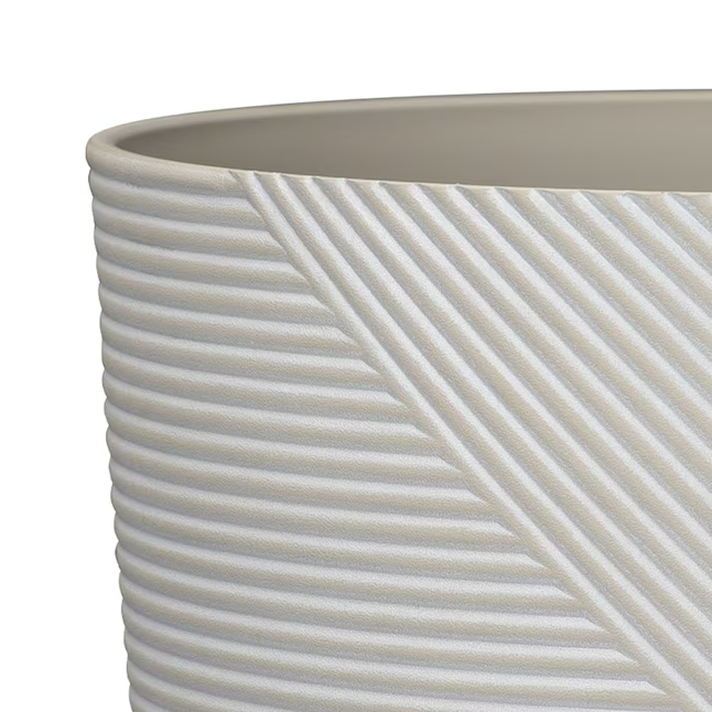 15" Planter Round Large White Resin Pot Garden Outdoor Indoor Drainage ...
