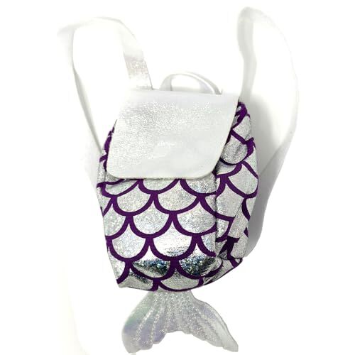 my life as Mermaid Mini-Backpack for 18" Dolls - Shiny Silver, Purple ...