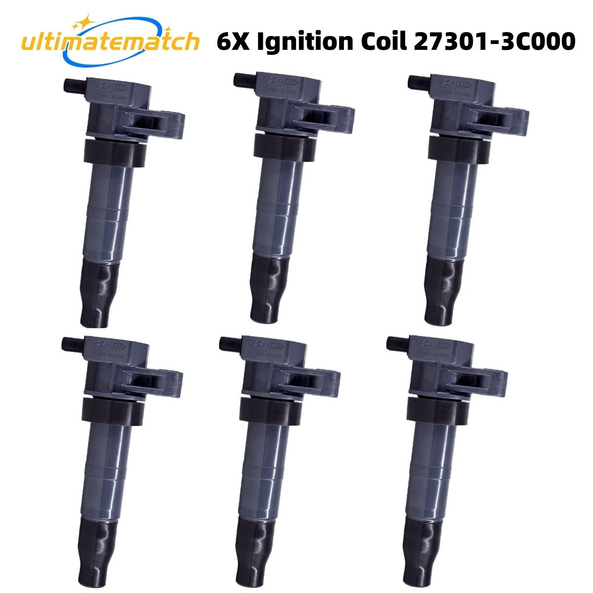 6Pc Ignition Coil 27301-3C000 For 2006-2015 Hyundai Kia Sorento 3.3L 3 ...