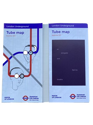 December 2019 and September 2021 tube maps | eBay UK