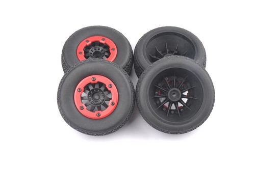 4Pcs RC 1:10 Short Course Truck Tires&BeadLock Wheel Rim For TRAXXAS ...