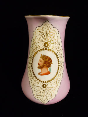 FANTASTIC VICTORIAN ERA PINK HAND PAINTED PORTRAIT SYRUP PITCHER ...
