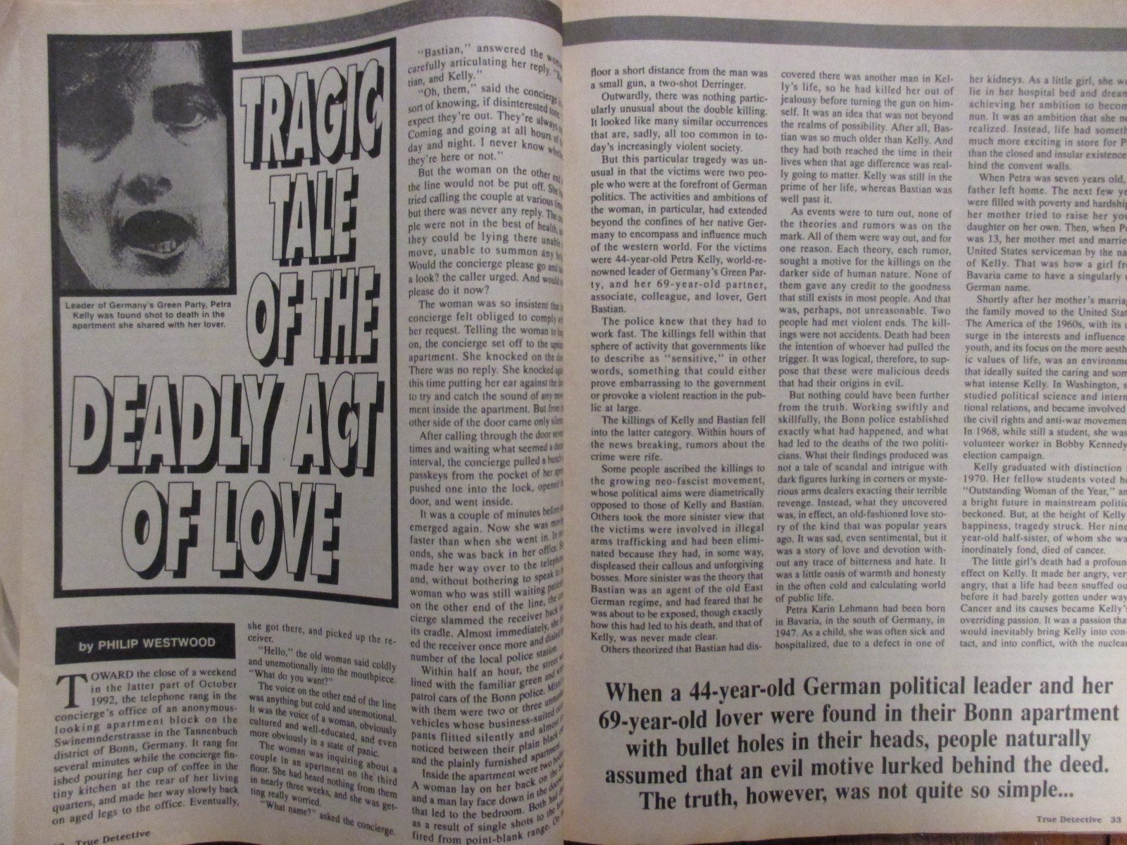 6/1994 "True Detective" Magazine(RICHARD STARRETT/ANTHONY JAMES/CHARLES ...