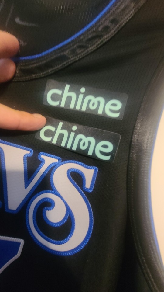 2023-24 Dallas Mavericks Sponsor Chime Black & Lime Patch for Jersey ...