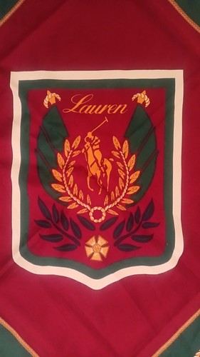 Vintage Polo Ralph Lauren Uni Crest Scarf Rare 1980s RL Pony “LAUREN ...