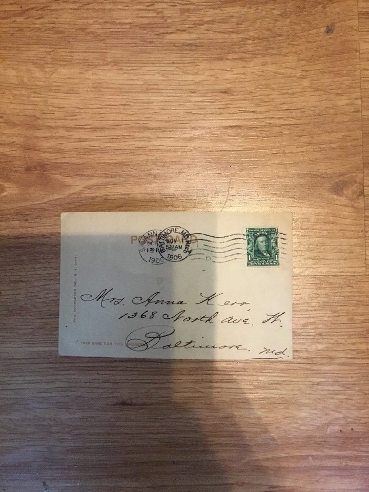 1906 Rotograph Postcard Stamped Savannah Ga. And Baltimore, Md | eBay