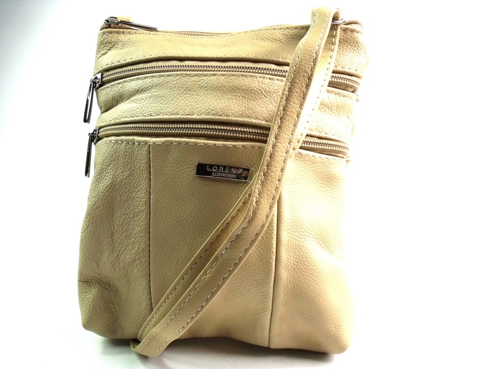 Ladies Genuine Soft Real Leather Crossover Body Bag Shoulder Bag Purse ...