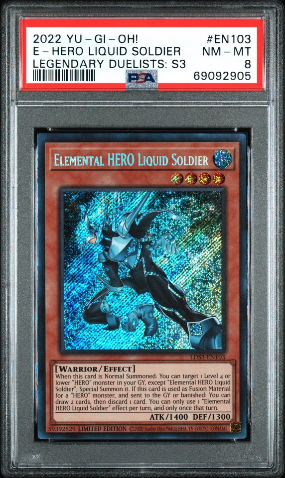Elemental HERO Liquid Soldier Limited Edition Secret Rare LDS3-EN103 ...
