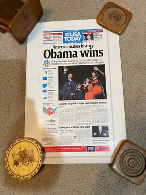 USA TODAY BARACK OBAMA POSTER - NOVEMBER 5, 2008 - OBAMA WINS ...