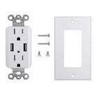 Pack 4.8A Wall Outlet with USB Ports 15Amp Duplex USB Wall Outlets 2 ...