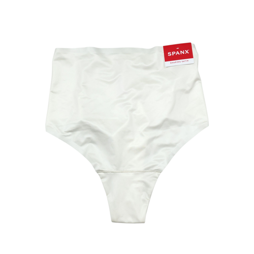 Spanx Shaping Satin Seamless Thong Underwear Size Small Linen White ...