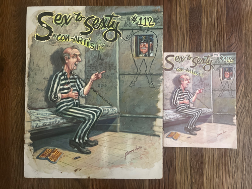 ORIGINAL VINTAGE OIL PAINTING SEX TO SEXTY COVER ART #112 BY PIERRE ...