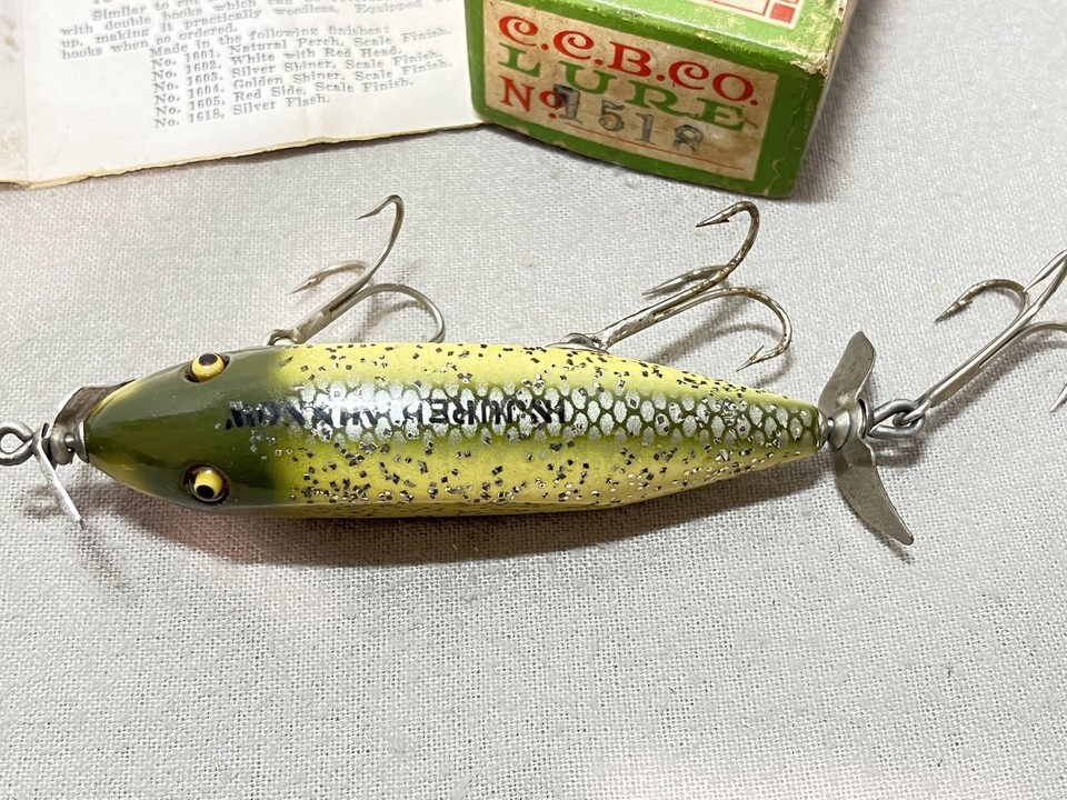 Vintage Creek Chub 1518 Injured Minnow Lure In Silver Flash With Box ...