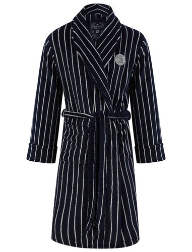 Mens Dressing Gown Tokyo Laundry Men's Striped Soft Warm Fleece Luxury ...