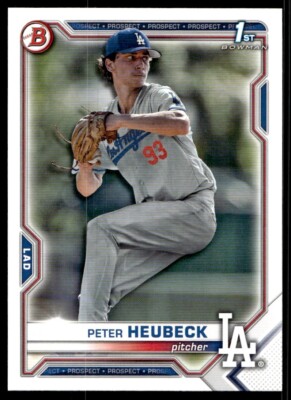 2021 Bowman Draft Peter Heubeck G416 Los Angeles Dodgers #BD-146 | eBay