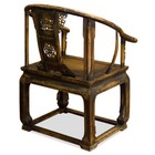 US Seller - Distressed Elmwood Ming Imperial Palace Chinese Arm Chair ...