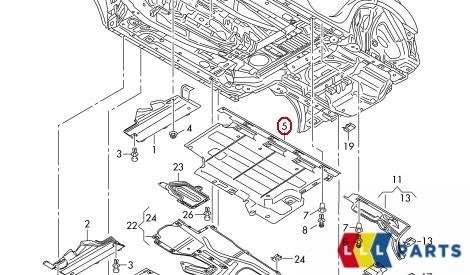 NEW GENUINE AUDI Q5 UNDERBODY TRIM LINER COVER LEFT N/S 8R0825207E ...