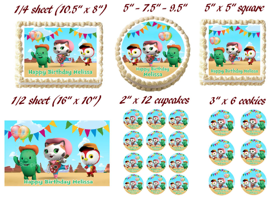 SHERIFF CALLIE Party Edible cake topper image decoration | eBay