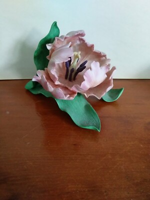 Lenox Parrot Pink Peach Tulip Fine China Porcelain Garden Flower 1989 ...