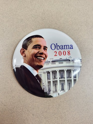 Barack Obama 2008 Round Shape Campaign Button 3" Across | eBay
