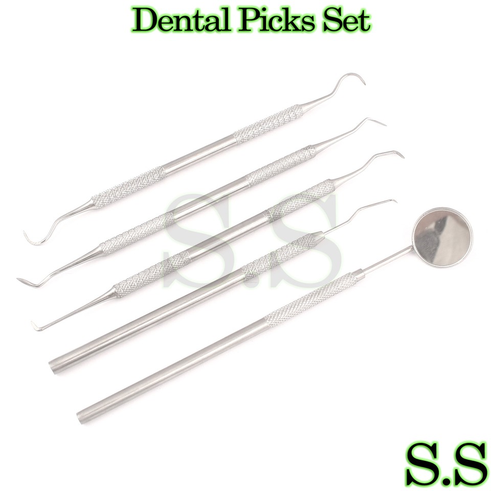 Five Brand New Dental Picks Set Dental Instruments , PR-0011 | eBay