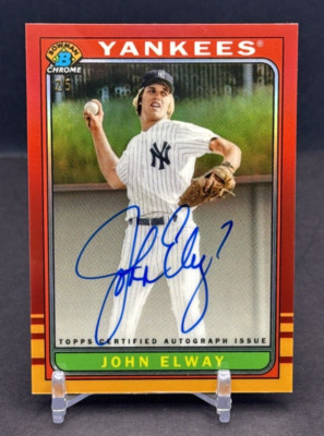 2024 Bowman Draft John Elway #81D-JE Chrome Auto Red Refractor 2/5 ...