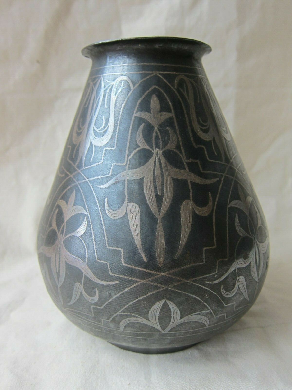 Antique Islamic Indo-Persian , iron with silver koftgari vase | eBay