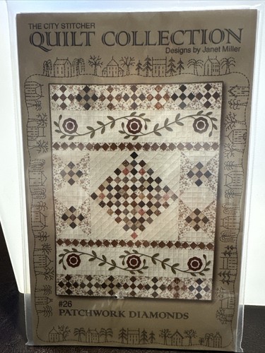 The City Stitcher Quilt Collection Designs By Janet Miller 26 Patchwork Diamonds | eBay