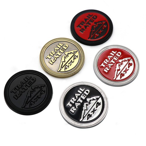 2pcs TRAIL RATED 4×4 Car Metal Sticker Off-road Car Decals for Jeep ...