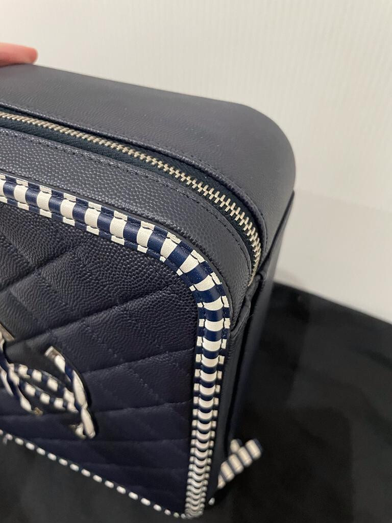 Chanel multicolor cc filigree vanity case in navy blue # 27 | eBay