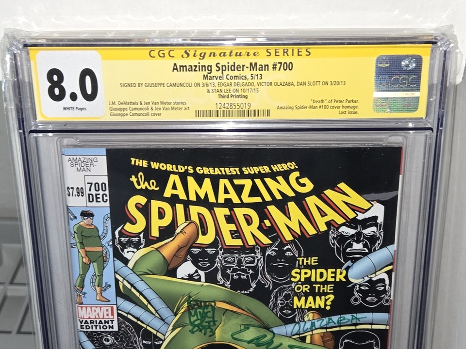 Amazing Spider-Man #700 CGC SS Signature Death Issue STAN LEE 3rd Print ...