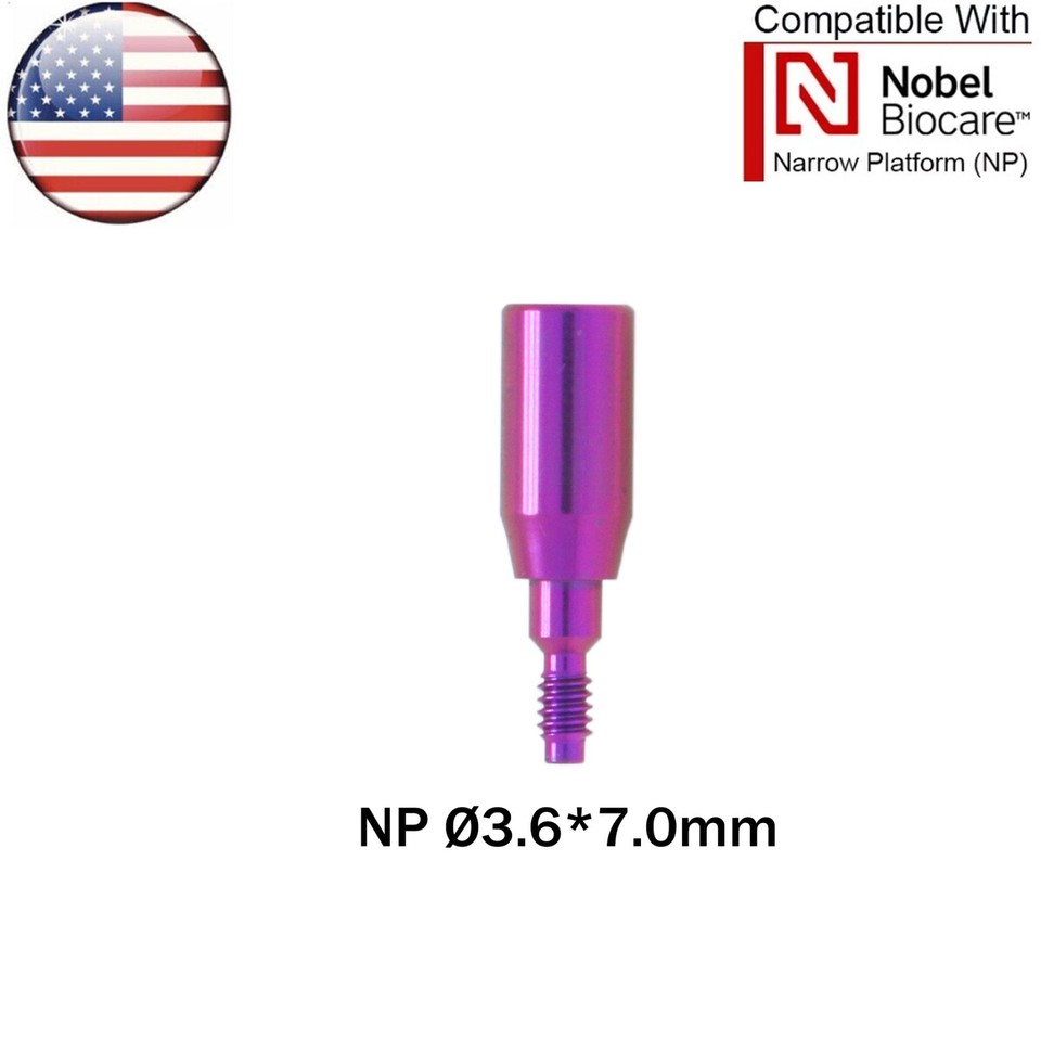 US NOBEL Dental Healing Abutment Cap NP Fits Nobel Biocare Active Dia ...