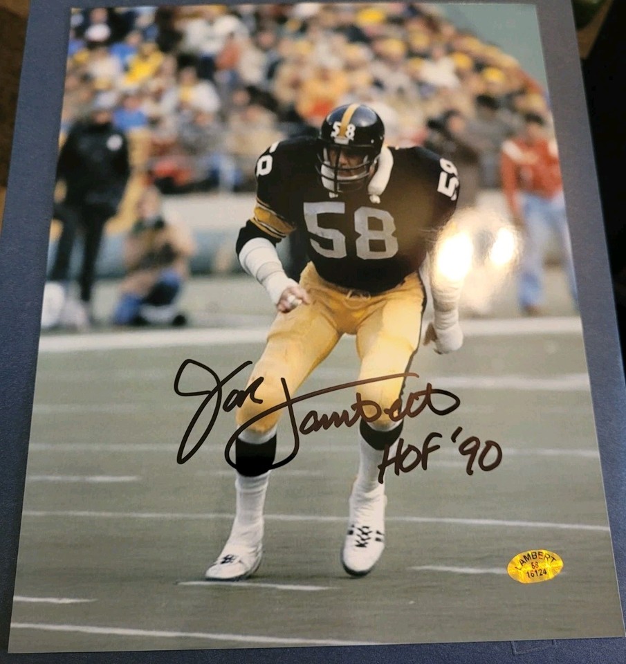 Jack Lambert Signed Pittsburgh Steelers 4x SB Champ NFL HOF 8x10 | eBay