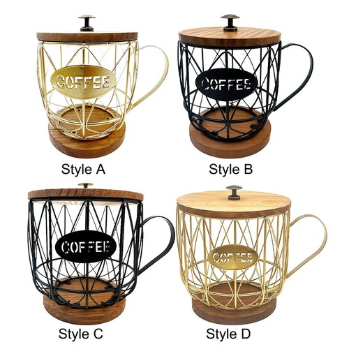 Espresso Pod Holder Modern Coffee Bar Decor Coffee Capsule Cages Wire ...