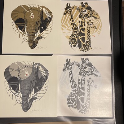 Tyler Stout animal Art Print Set | eBay