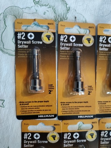 6 piece DRYWALL PLASTERBOARD SHEETROCK SCREW SETTER DIMPLER DRILL BIT ...