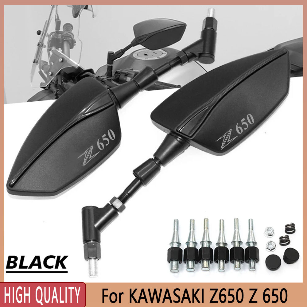 LOGO Z650 Motorcycle Aluminum CNC Rear View Mirrors For KAWASAKI Z650 Z ...