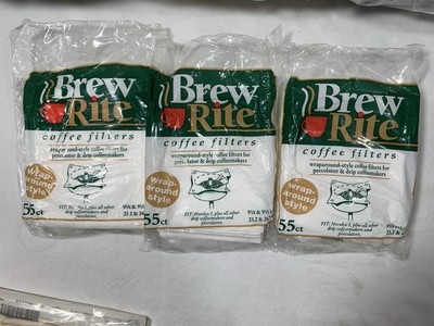 Brew Rite Wrap Around Percolator Coffee Filters 3 Packs of 55 Each | eBay