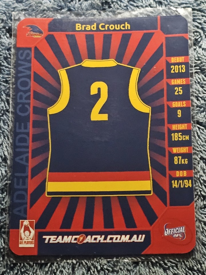 2015 AFL Teamcoach Gold Brad Crouch Adelaide Crows 51 | eBay Australia
