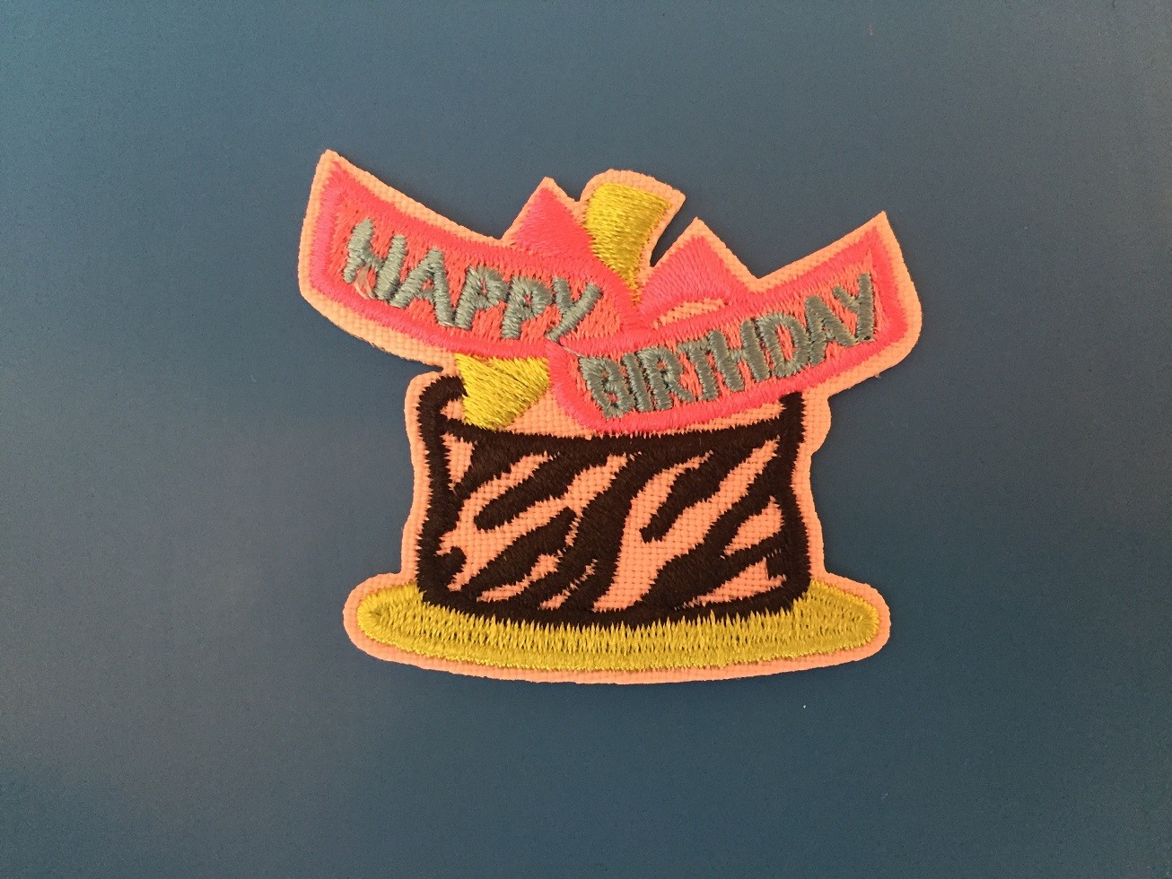 Happy Birthday patch, happy bday Embroidered patch, happy birthday iron ...