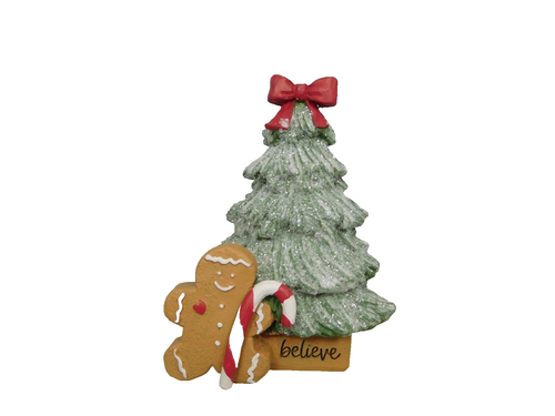 Gingerbread Man with Christmas tree & candy cane - New by Blossom ...