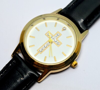 RELIGIOUS CROSS LADIES QUARTZ WATCH | eBay