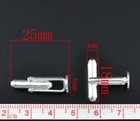 Vintage Cufflinks Wedding Findings Silver Plated Cuff Link Blanks Backs ...