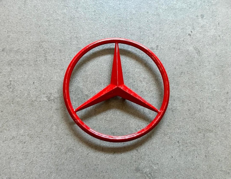 Mercedes-Benz SL-Class R129 Red Carbon Fiber Effect OEM Trunk Star ...