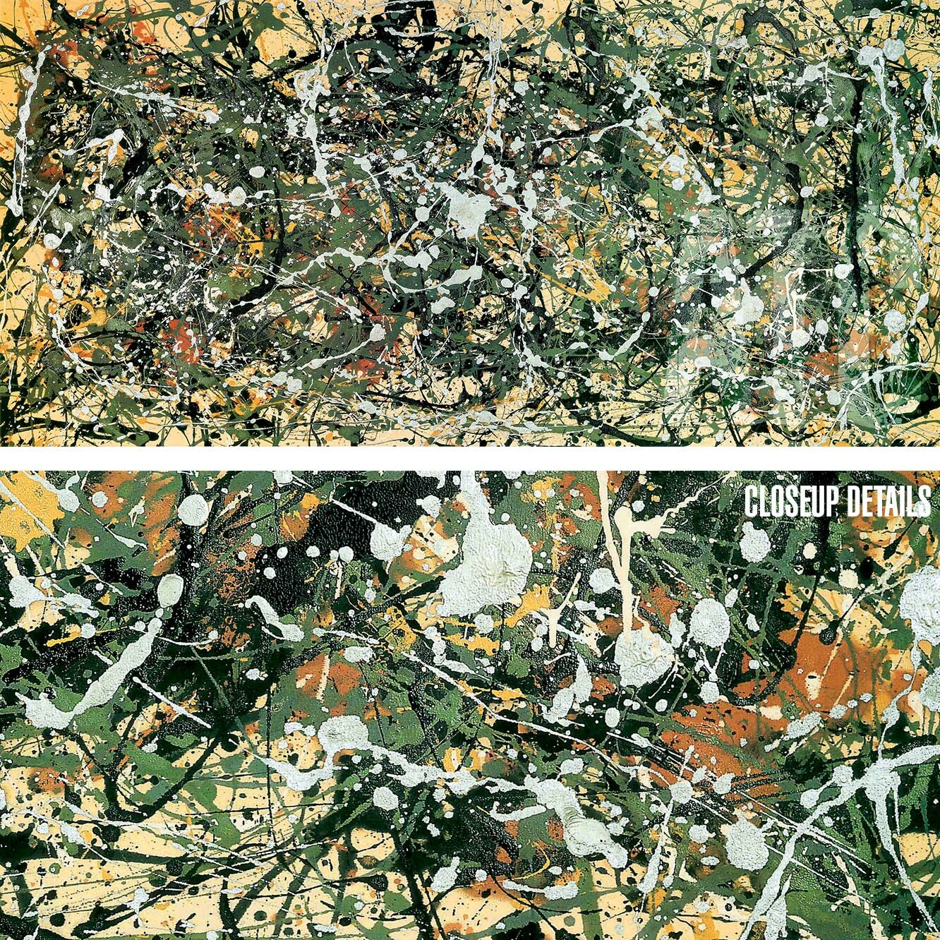 54W"x26H" NUMBER 8, 1949 by JACKSON POLLOCK - DRIP SPLATTER CHOICES of ...