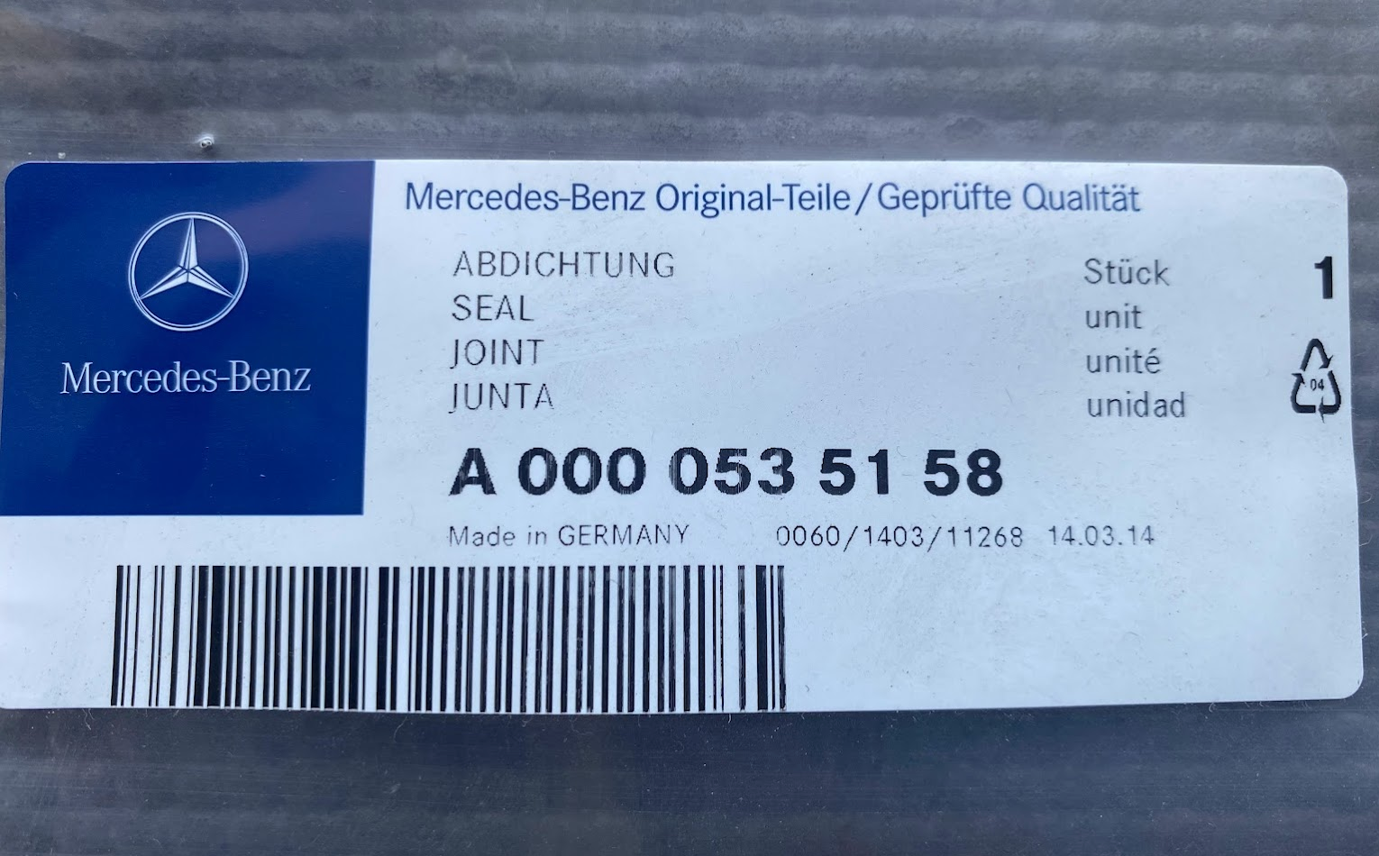OEM Mercedes-Benz Valve Stem Oil Seal Kit - 000-053-51-58 - Fits MBZ ...