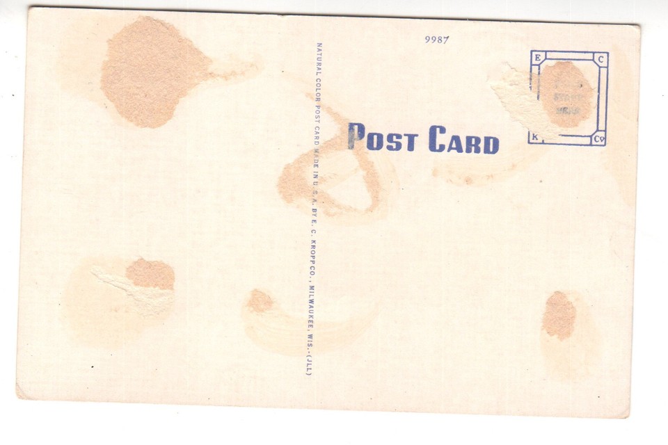 Linen Postcard: Wadsworth, KS (Kansas) - 2 inset exterior pix; military ...