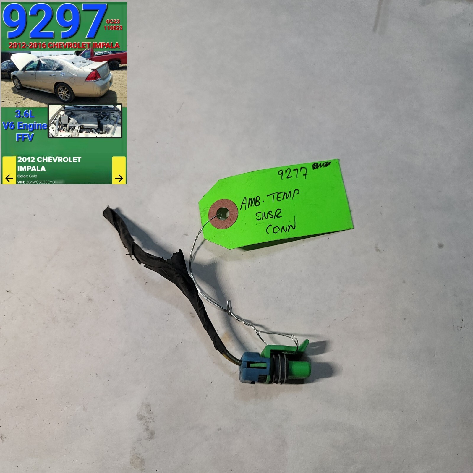 ⭐⭐OEM 2012-2016 CHEVROLET IMPALA AMBIENT TEMPERATURE SENSOR CONNECTOR⭐⭐ ...