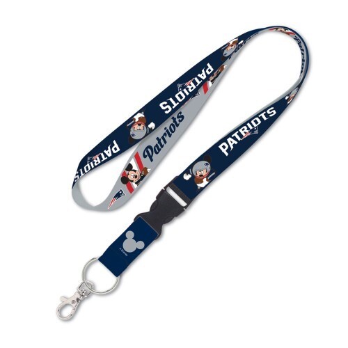 New England Patriots Disney Mickey NFL Lanyard Clip Neck Strap Buckle ...