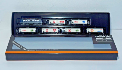 Z Scale Marklin 8113 Electric Locomotive Set with 6 Freight Cars ...